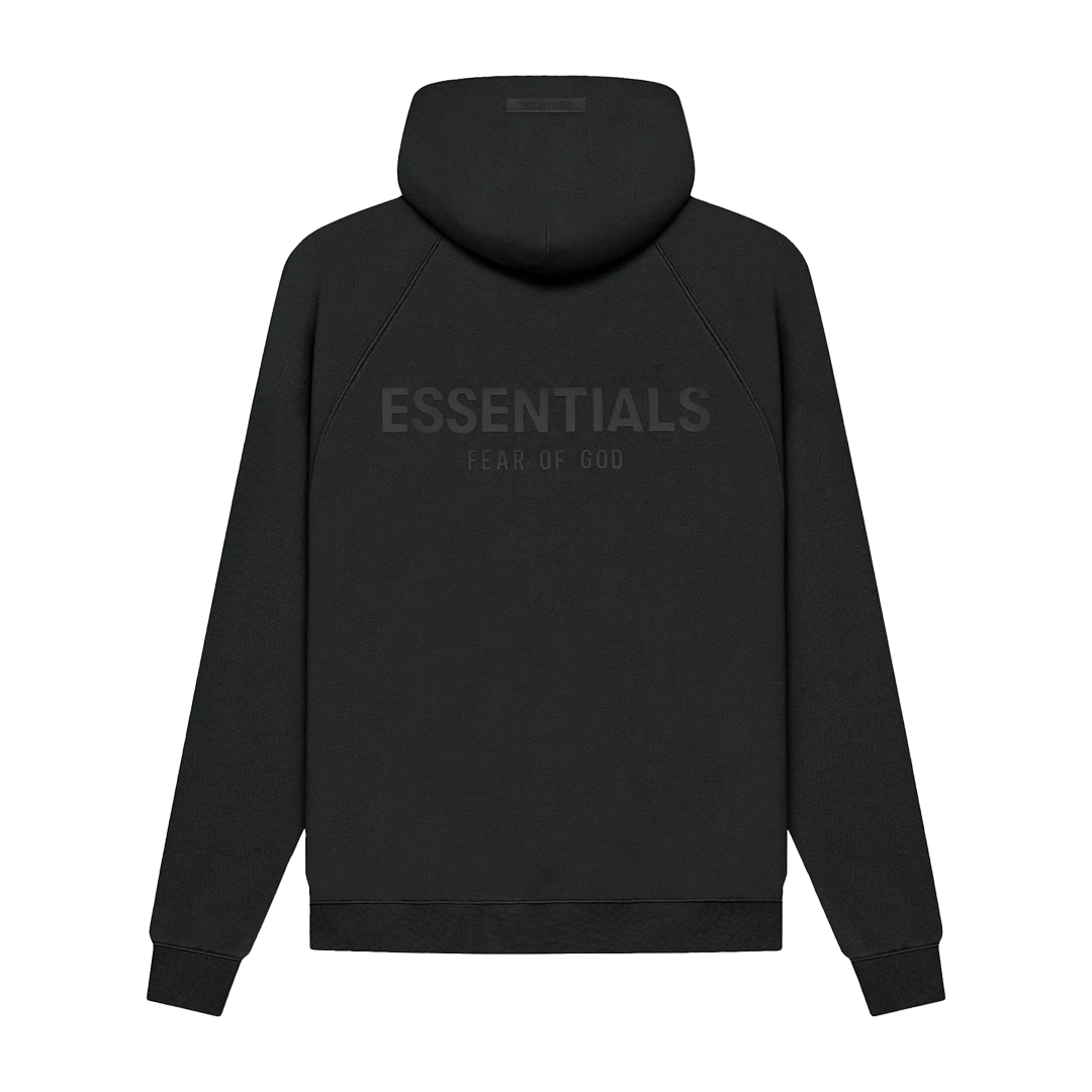 "ESSENTIALS" Hoodie SS21 Black (SS21) – 18FEB